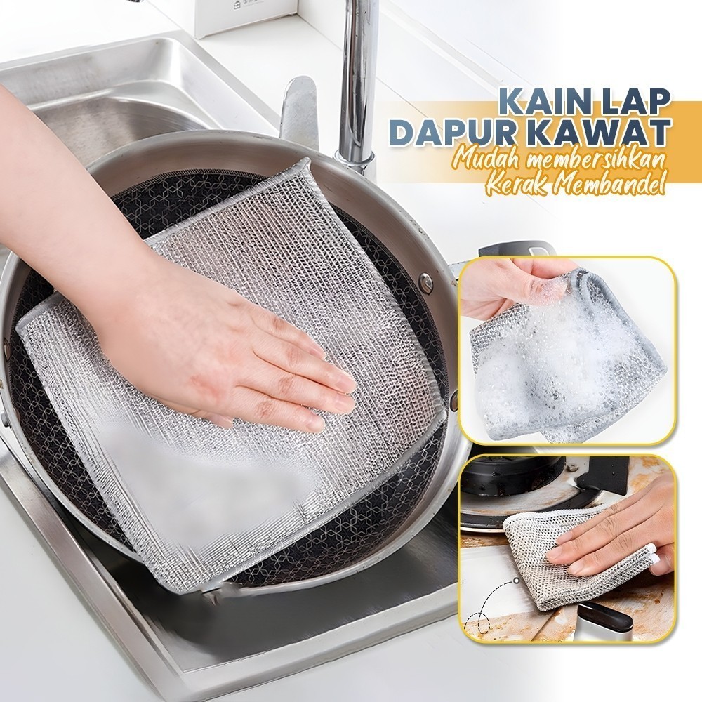 Jual Kain Lap Kawat Serbaguna Lap Kawat Multifungsi Kain Kawat Cuci ...