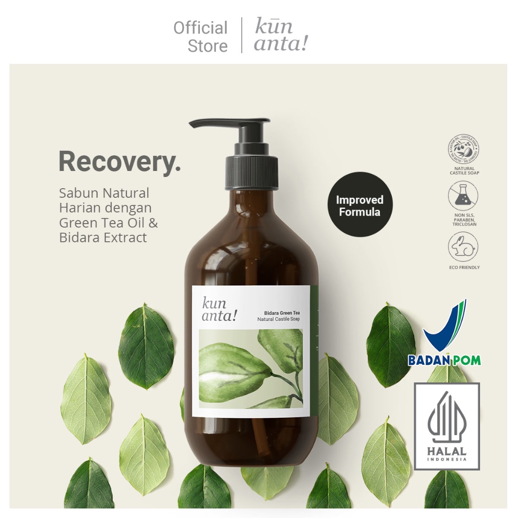 Jual Kun Anta! Bidara Green Tea Natural Castile Soap | Sabun Cair Alami ...