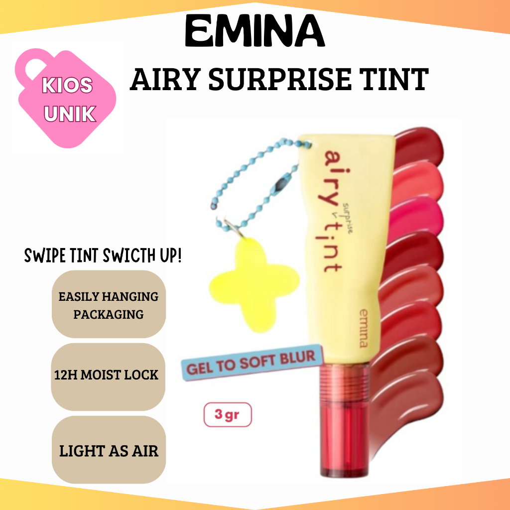 Jual Emina Airy Surprise Tintlip Tint 3g Shopee Indonesia