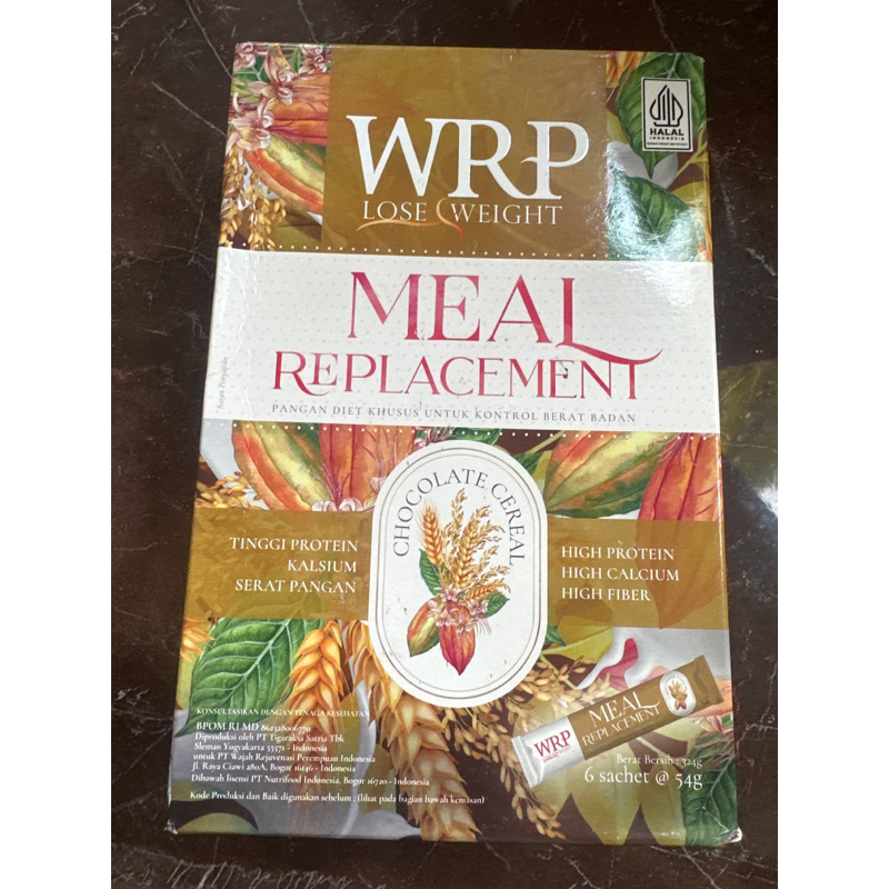 Jual WRP Lose Weight Meal Replacement 400gr/324gr (6saset) all varian ...