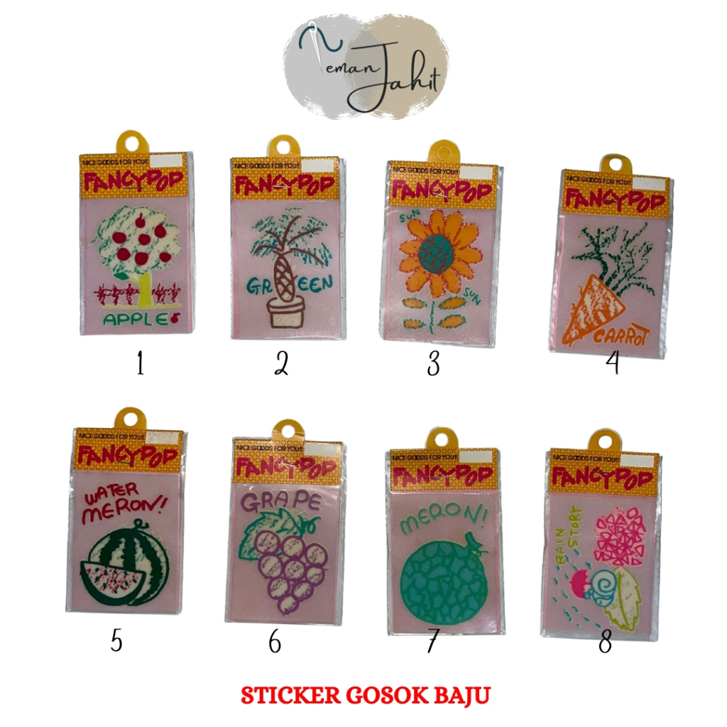 Jual Sticker Gosok / Sticker Setrika Gambar Satuan / Stiker Sablon ...