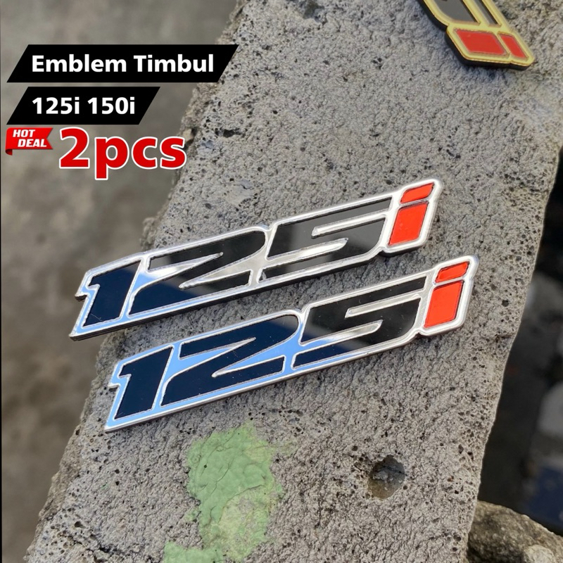 Jual Emblem 125i 150i timbul 3D logo timbul cc 150i 125i sepasang ...