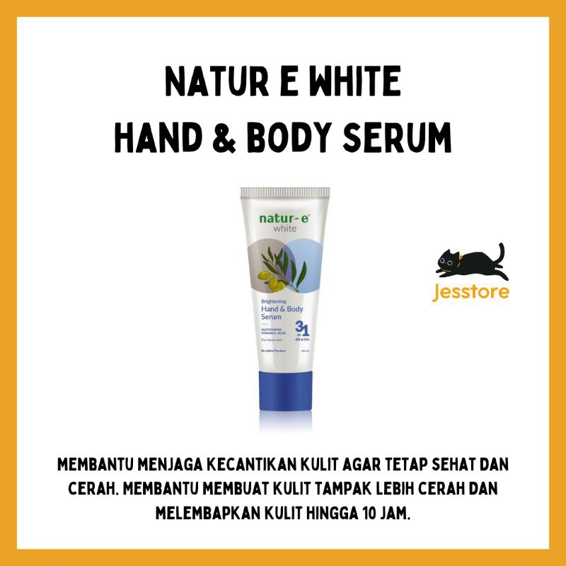 Jual NATUR E WHITE BRIGHTENNING HAND & BODY SERUM 180ML | Shopee Indonesia