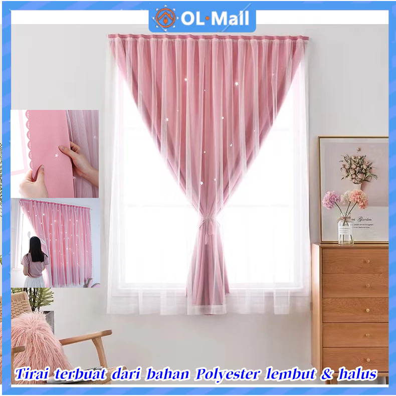 Jual Tirai Jendela Tirai Gorden Magic Tirai Hordeng Tanpa Paku ...