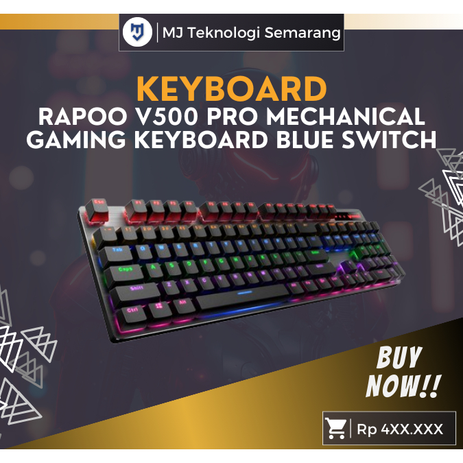 Jual Rapoo V500 Pro Mechanical Gaming Keyboard Blue Switch | Shopee Indonesia