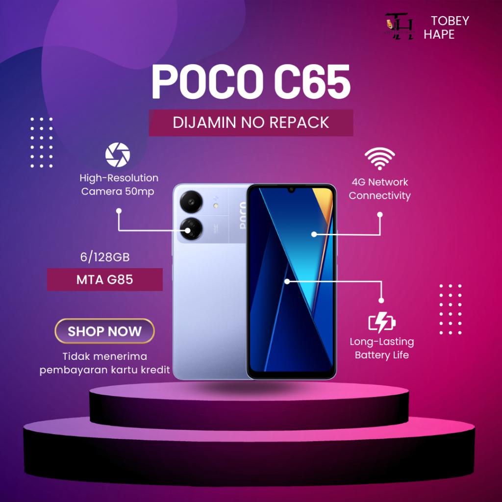 Jual POCO C65 6/128 No Repack | Shopee Indonesia
