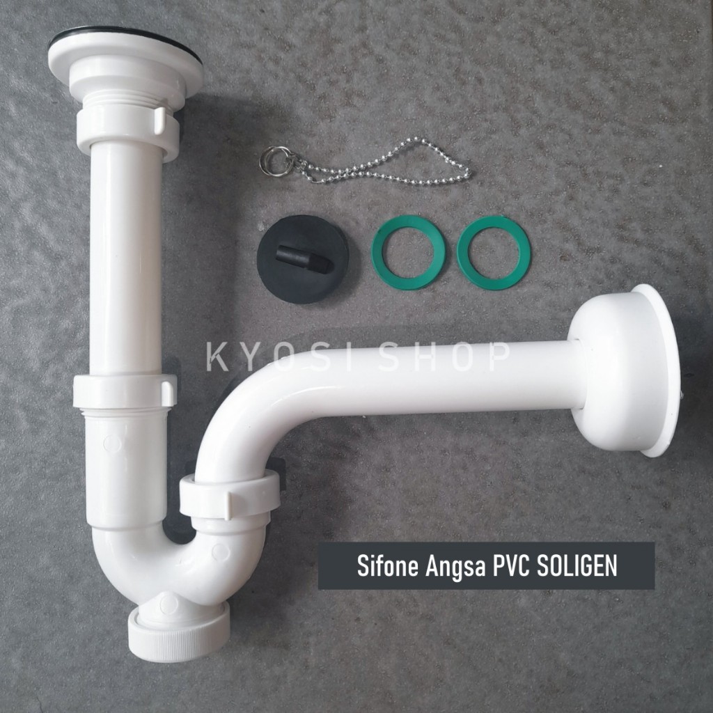 Jual Sifon Angsa Wastafel Plastik PVC SOLIGEN / Sivon Angsa PVC ...