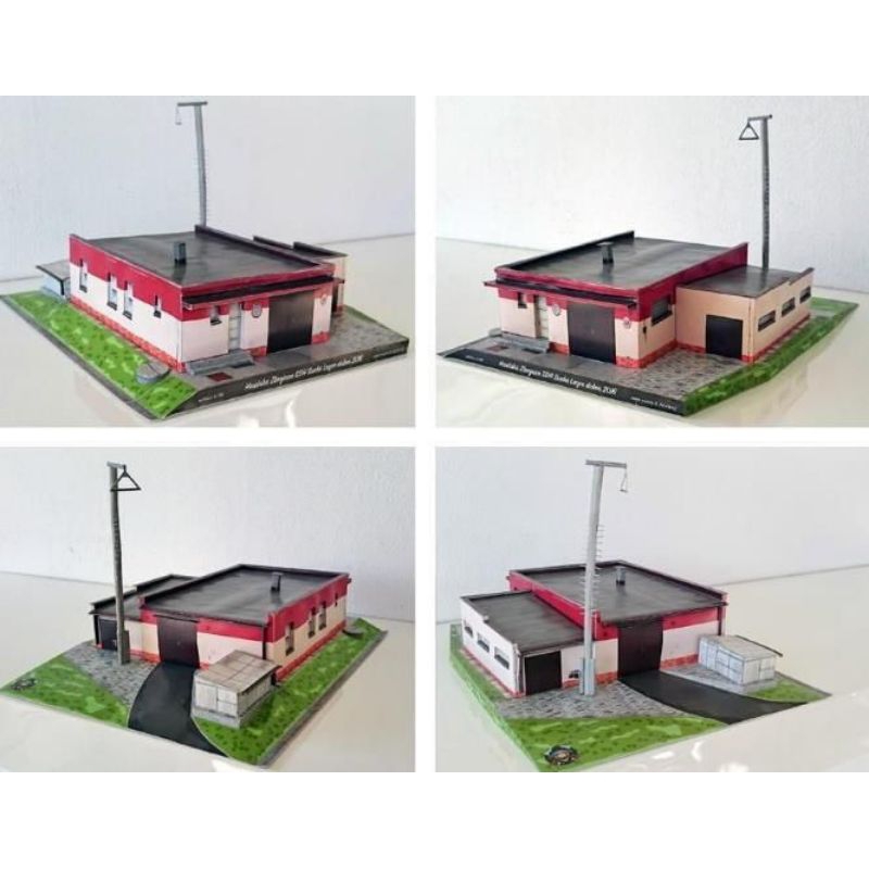 Jual Lembaran pola papercraft diorama pangkalan pemadam skala 87 (OP-N1 ...