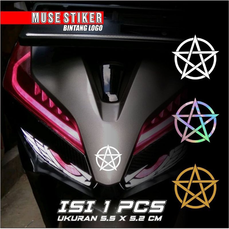 Jual Sticker Logo Bintang Pentagram - Sticker Cutting Variasi Motor ...