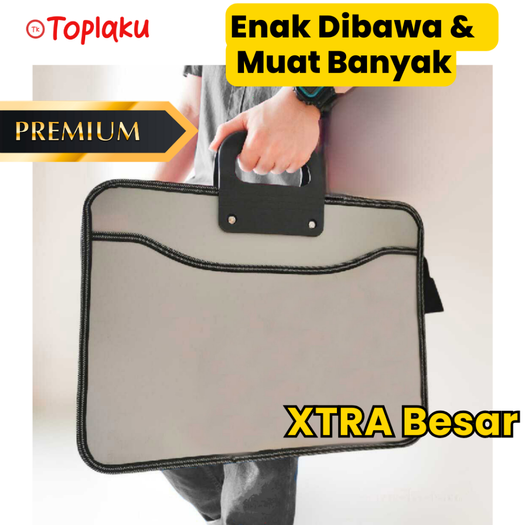 Jual Tas Map Dokumen File Resleting Anti Air Les Document Bag Laptop ...