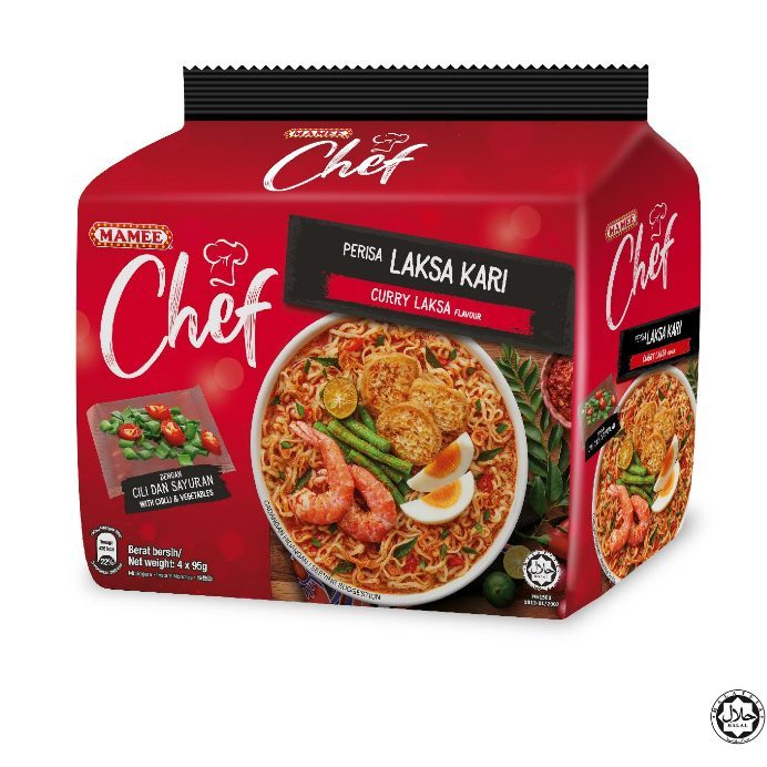 Jual MAMEE CHEF Curry Laksa Pack Noodles 4 x 89g | Shopee Indonesia