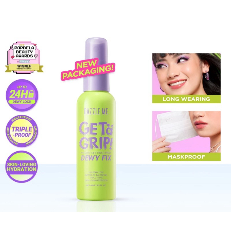 Jual DAZZLE ME GET A GRIP SETTING SPRAY MAKEUP SETTING SPRAY | Shopee ...