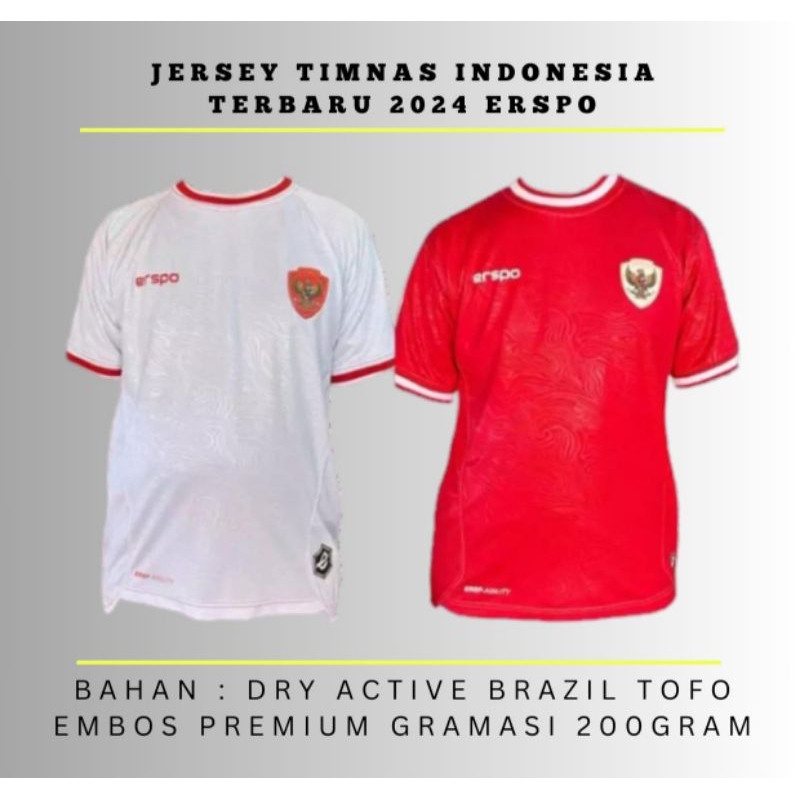Jual Jersey Timnas Indonesia Terbaru 2024 erspo Grade Ori - DRY BRAZIL ...