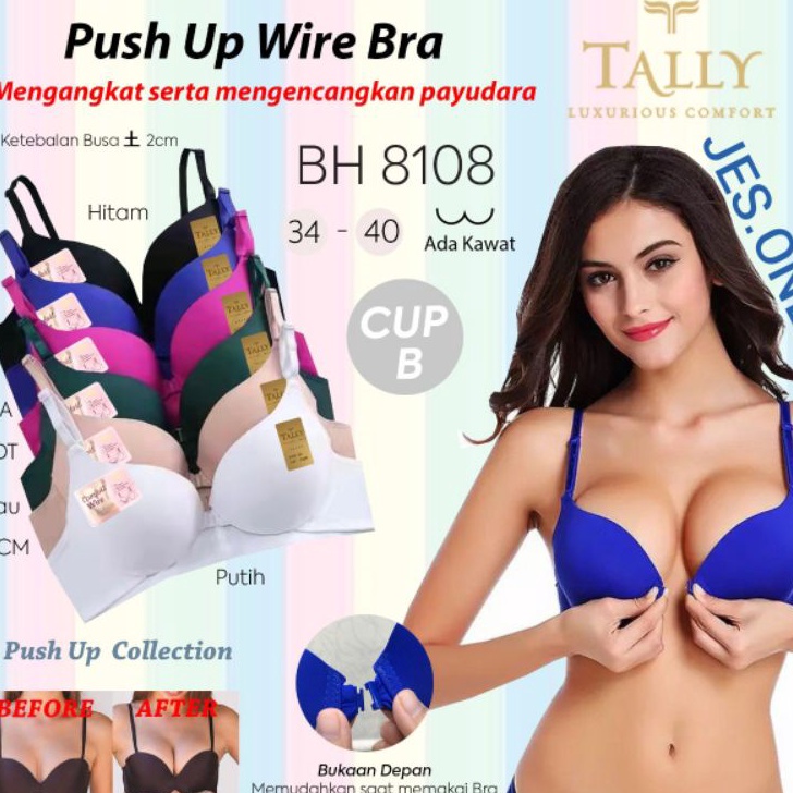 Jual HJ6 Tally 818 BH Bra Bukaan Depan Berkawat Push Up Cup B | Shopee Indonesia