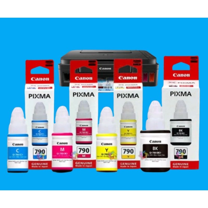 Jual Tinta Canon PIXMA GI-790 Cyan Magenta Yellow (Colour)& Black ...