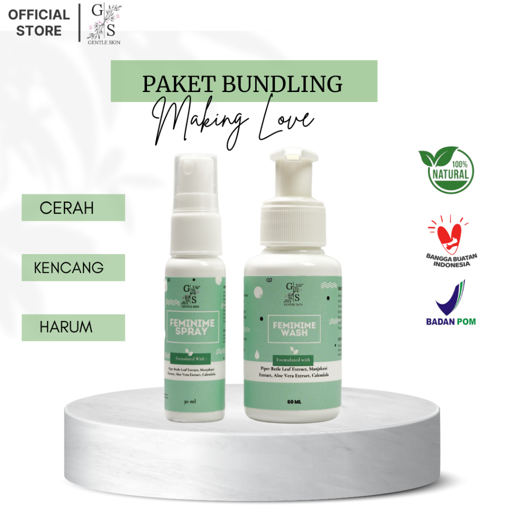 Jual Gentle Skin Paket Bundling Feminine Spray Dan Feminine Wash Paket ...