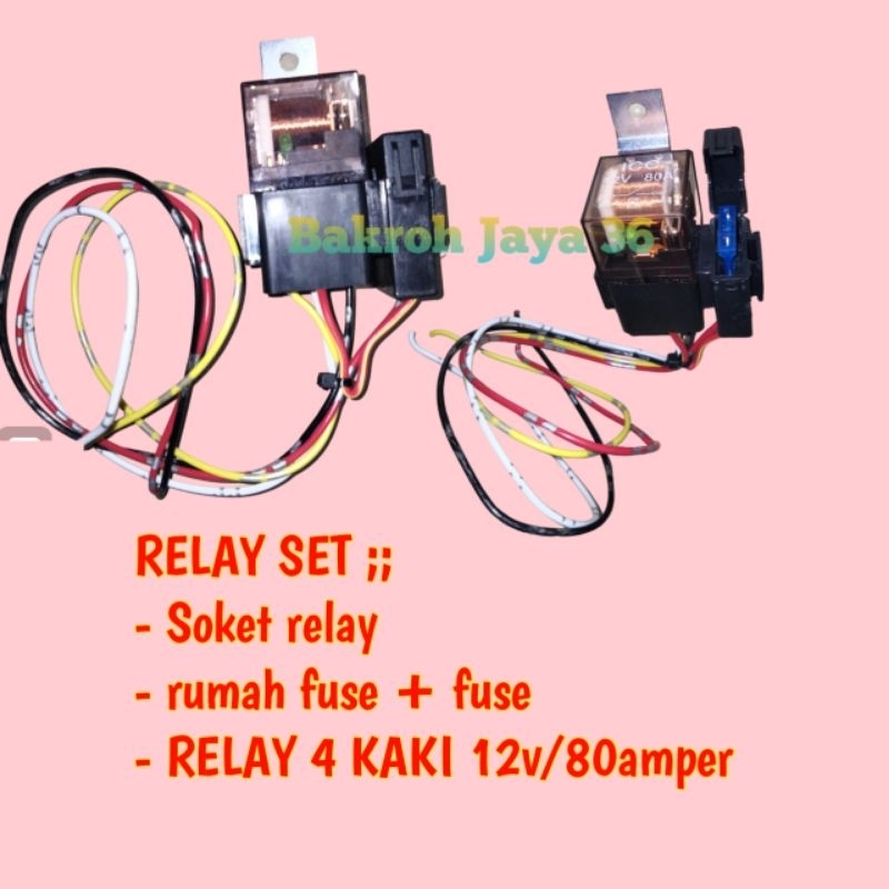 Jual SOKET RELAY + RELAY 12v/80a+fuse | Shopee Indonesia