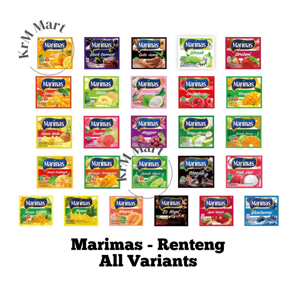 Jual Marimas 1 renteng renceng all varian minuman serbuk instan rasa ...
