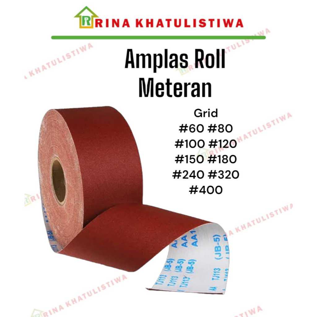 Jual Amplas Roll Amplas Kain 50cm Grid 60, 80, 100, 120, 150, 180, 240 ...