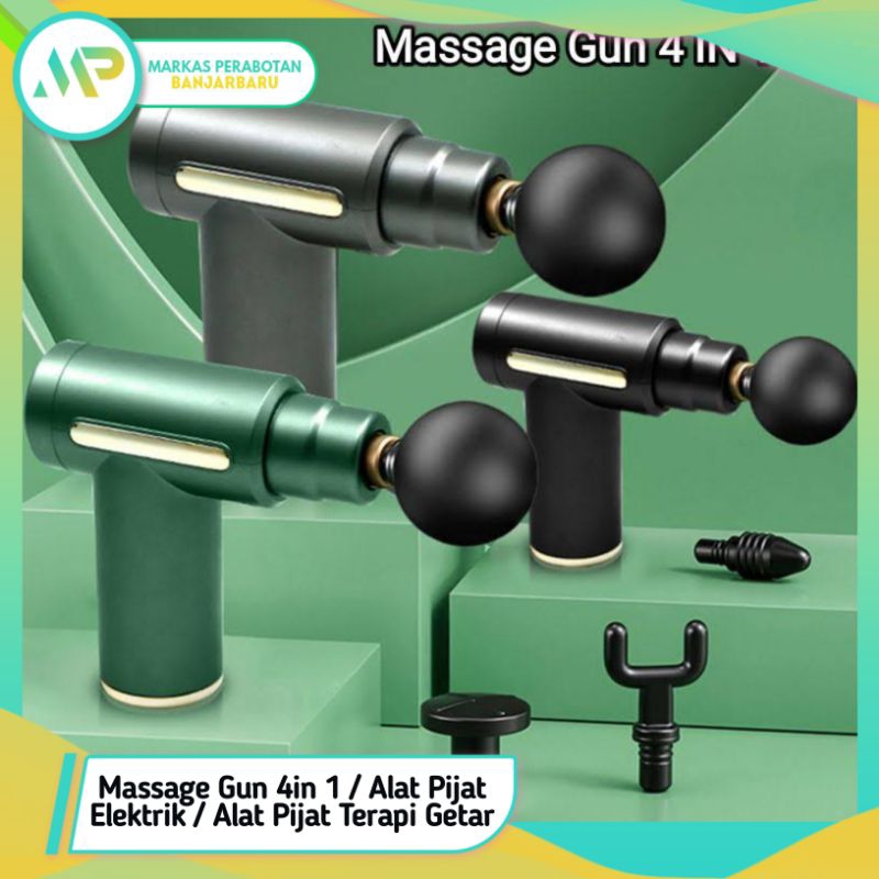 Jual Massage Gun 4in 1 / Alat Pijat Elektrik USB / Alat Pijat Terapi ...