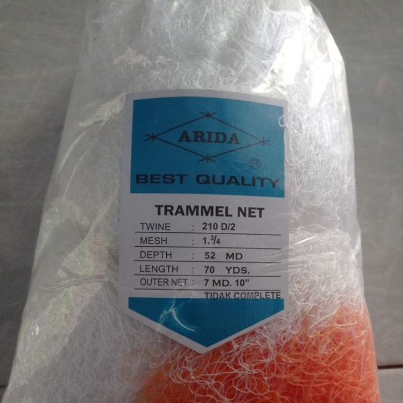 Jual jaring udang jrebung 3 lapis setengah jadi luar dalam nilon jaring ...