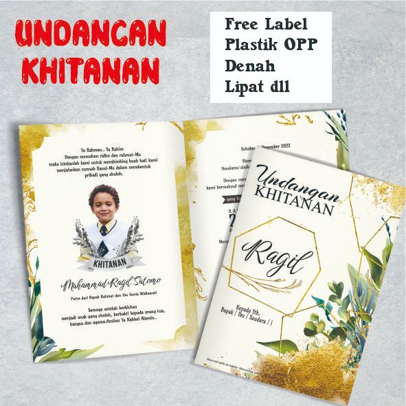 Jual Undangan Tasyakuran Khitan / Sunat / Khitanan Anak, Sunatan/ Walimatul / Proses Cepat ...