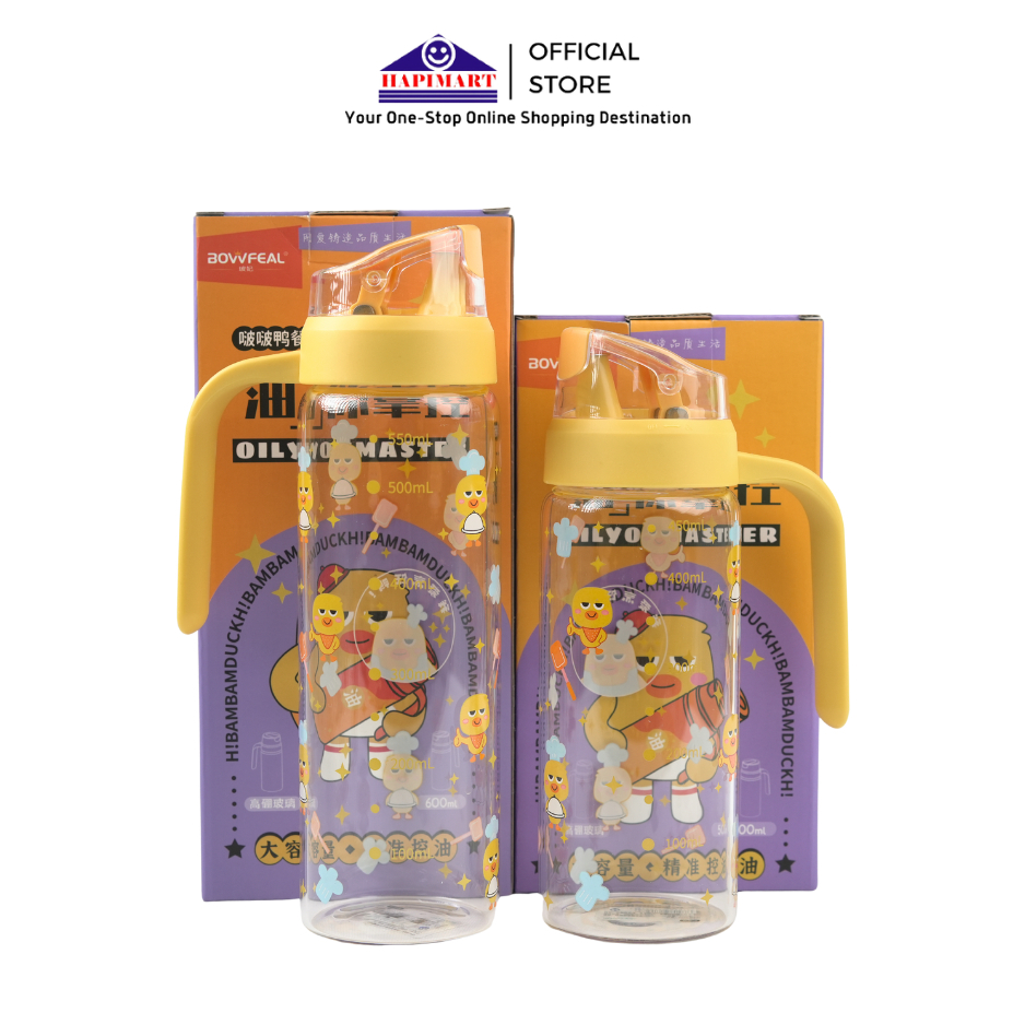 Jual BOWFEAL Botol Minyak High Boron Otomatis/Bobo Duck Automatic Oil Botol Minyak dengan gelas ...