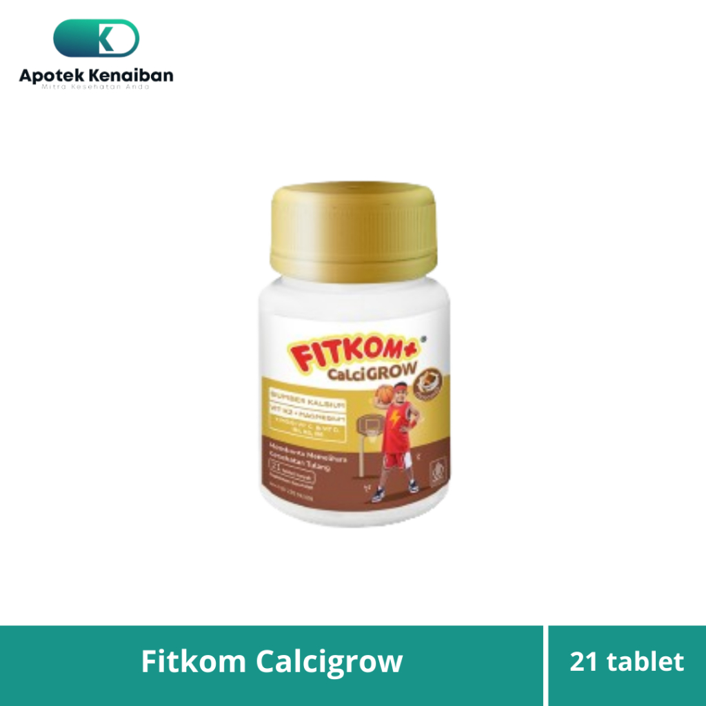 Jual FITKOM CALCIGROW TABLET HISAP RASA COKLAT / VITAMIN TINGGI BADAN ...