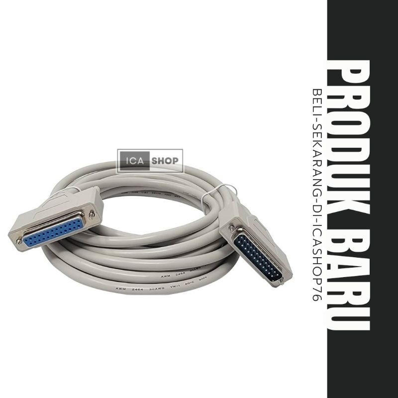 Jual KABEL PARALLEL LPT DB25 MALE TO FEMALE panjang 5M | Shopee Indonesia