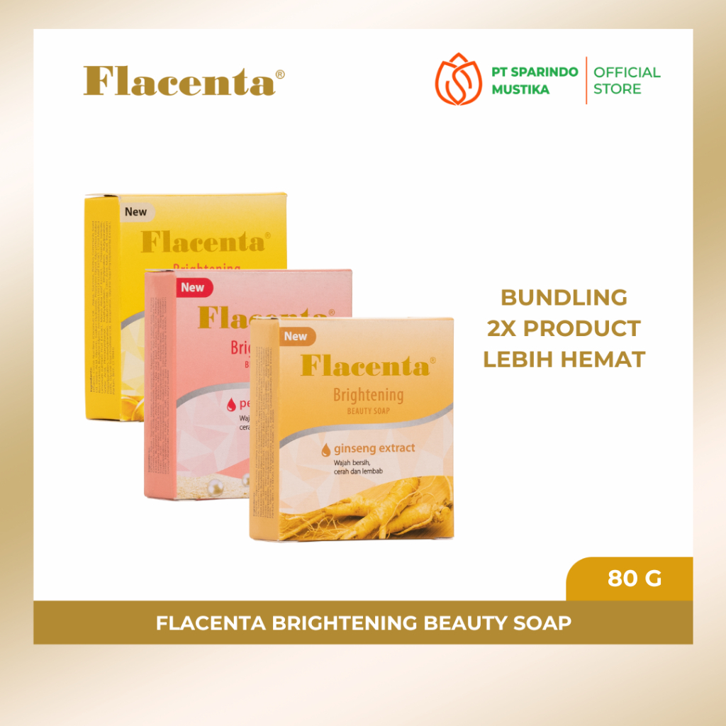 Jual FLACENTA Brightening Beauty Soap 80gr x 2 pcs | Shopee Indonesia