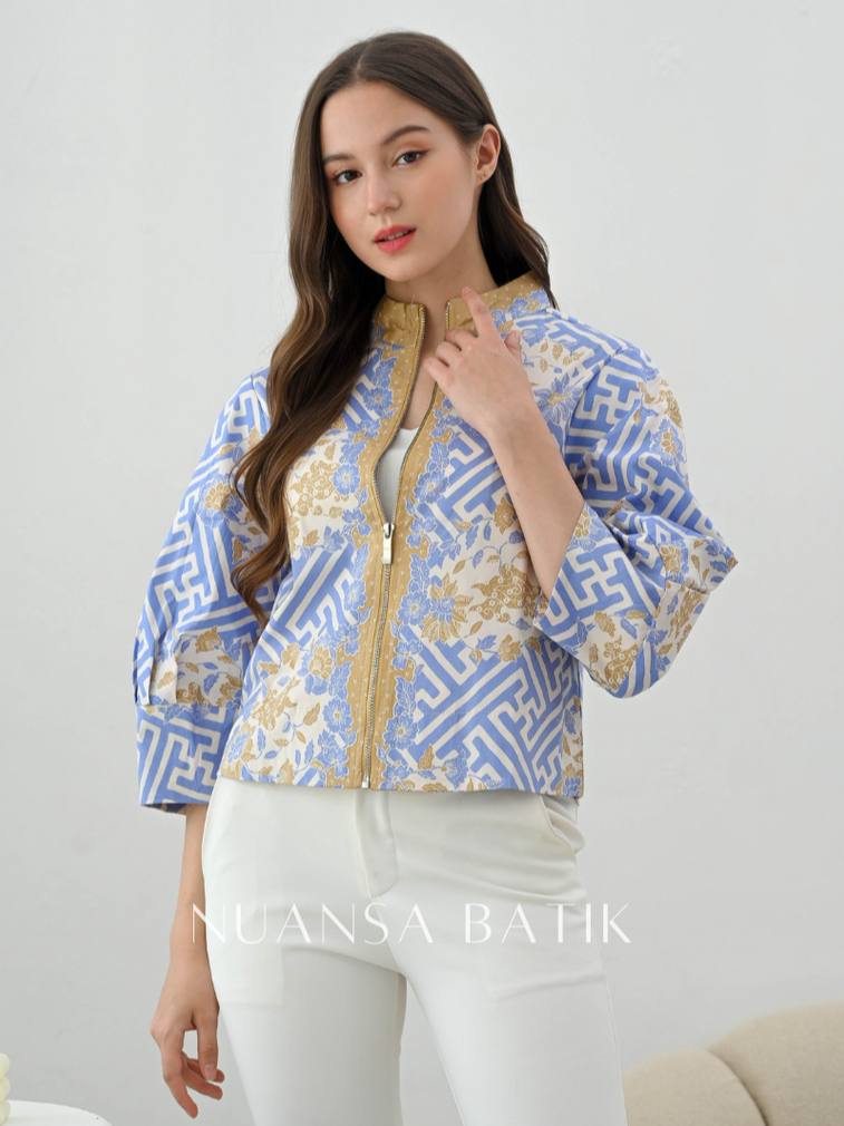 Jual Nuansa Batik Jaket Batik Lengan 7/8 Bahan Katun Stretch | Shopee Indonesia