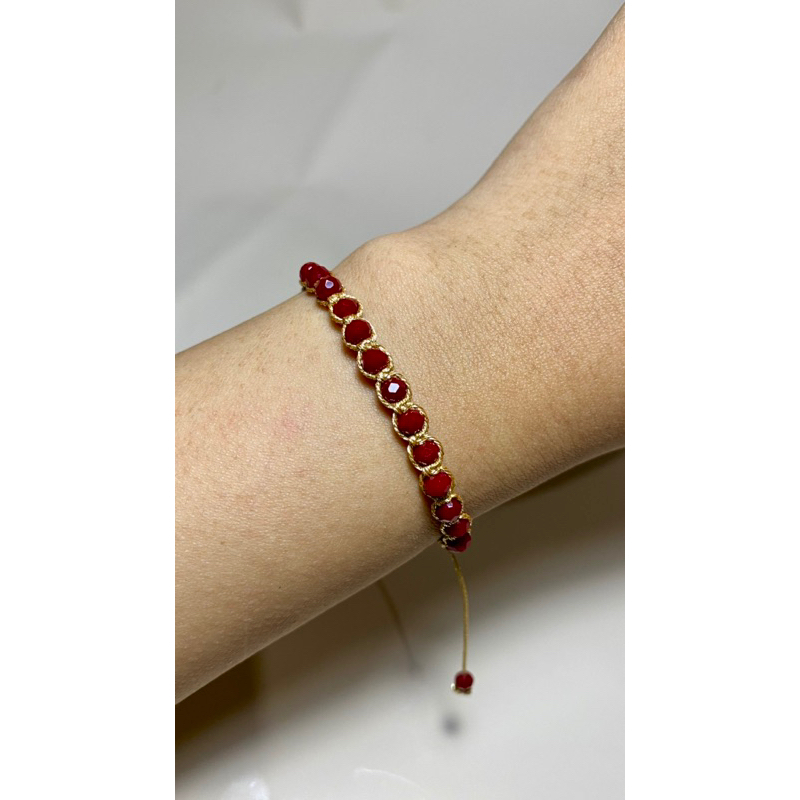 Jual macrame crystal bracelet/gelang macrame kristal | Shopee Indonesia