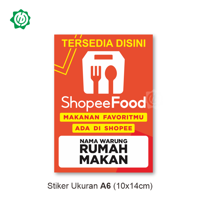 Jual CUSTOM Stiker Label Nama Warung Restoran Ukuran A6 | Shopee Indonesia