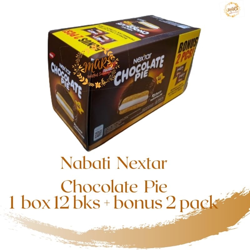Jual Nabati Nextar Chocopie 1 box isi 12 bks + bonus 2 bks | Shopee ...