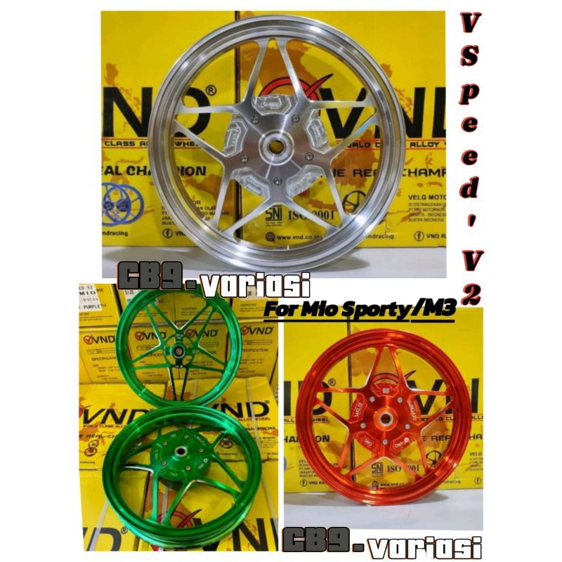 Jual VND Velg V-Speed V2 Uk 1.85x14 / 2.15x14 For Mio Sporty / Mio M3 | ORIGINAL VELG VND ...