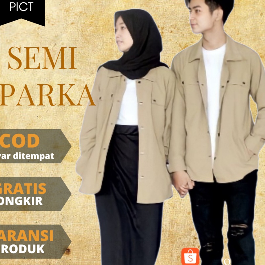 Jual Terbatas Kemeja Outer Couple Set Korean Style Kemeja Oversize Pria Wanita Baju Couple ...