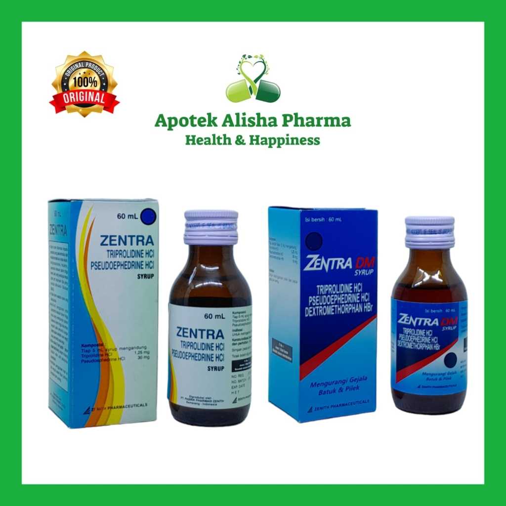 Jual Zentra Sirup / DM Syrup 60ml Obat Batuk Kering / Flu Pilek Anak ...