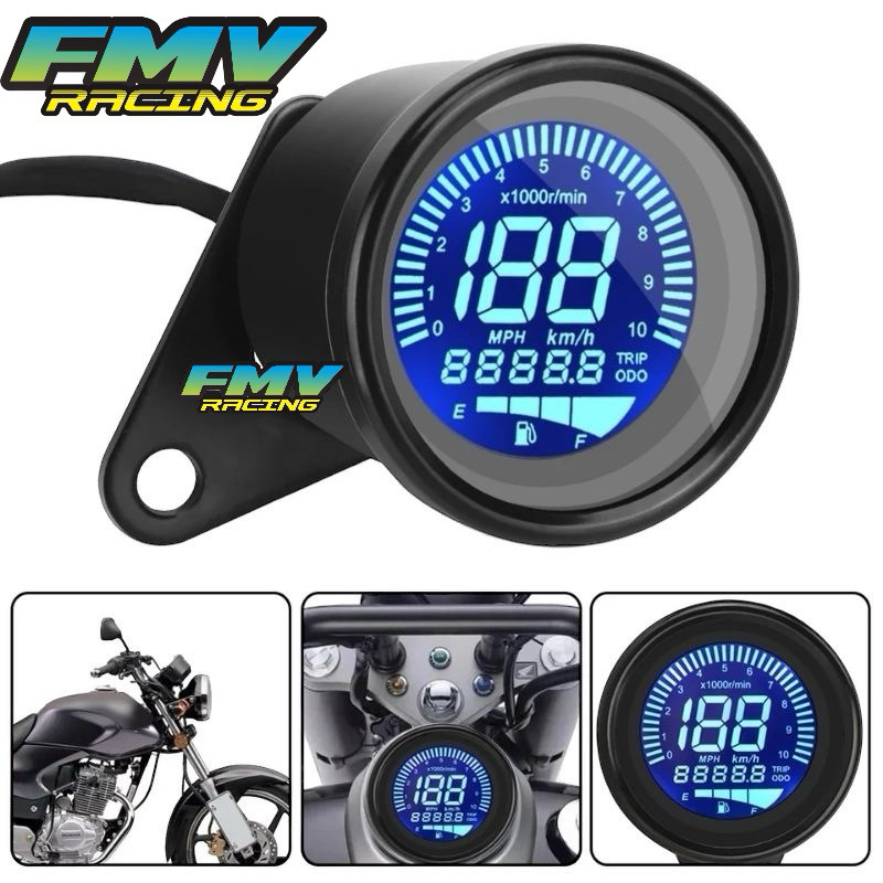 Jual Speedometer Kilometer Rpm Amper Bensin Odometer Led Digital ...