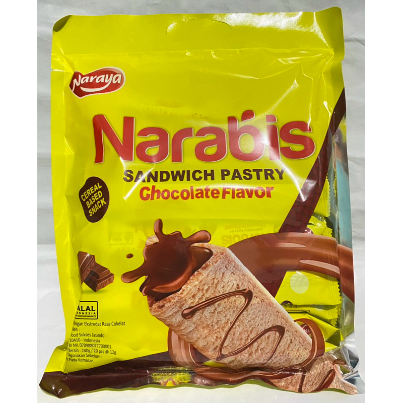 Jual [Eceran] Narabis Naraya Sandwich Pastry Milk and Chocolate Flavour ...
