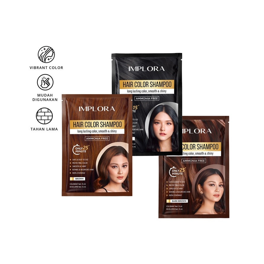 Jual Implora Hair Color Shampoo / semir shampo implora | Shopee Indonesia