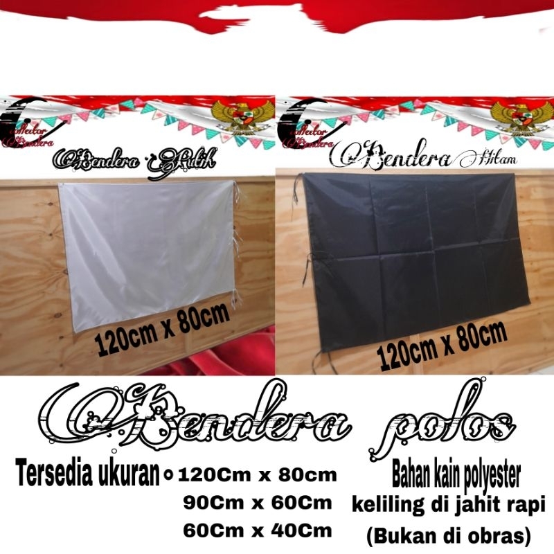 Jual BENDERA POLOSAN WARNA HITAM DAN PUTIH | Shopee Indonesia