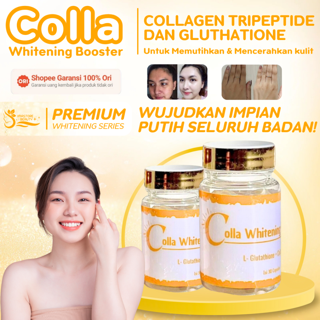 Jual Colla Whitening Booster - Suplemen Pemutih Badan Dengan Glutathione Whitening Dan Extra ...