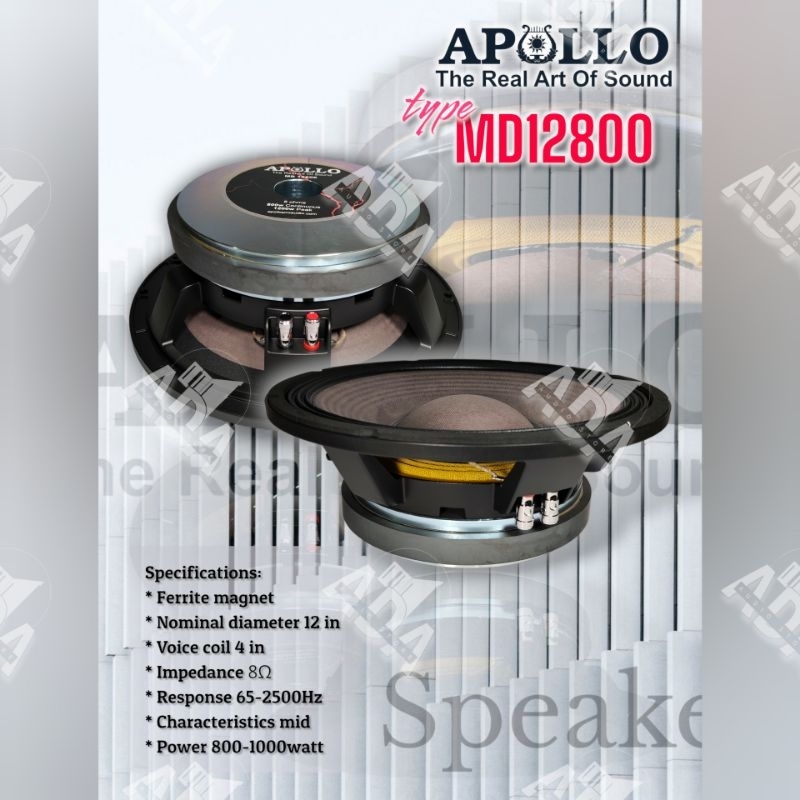 Jual Komponen Speaker 12 IN APOLLO MD12800 12800 12MD AW1201 1201 12AW ...