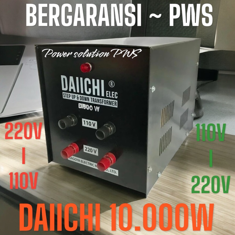 Jual Daiichi Trafo Step down Step Up 10.000Watt / 10.000W 220V ke 110v ...