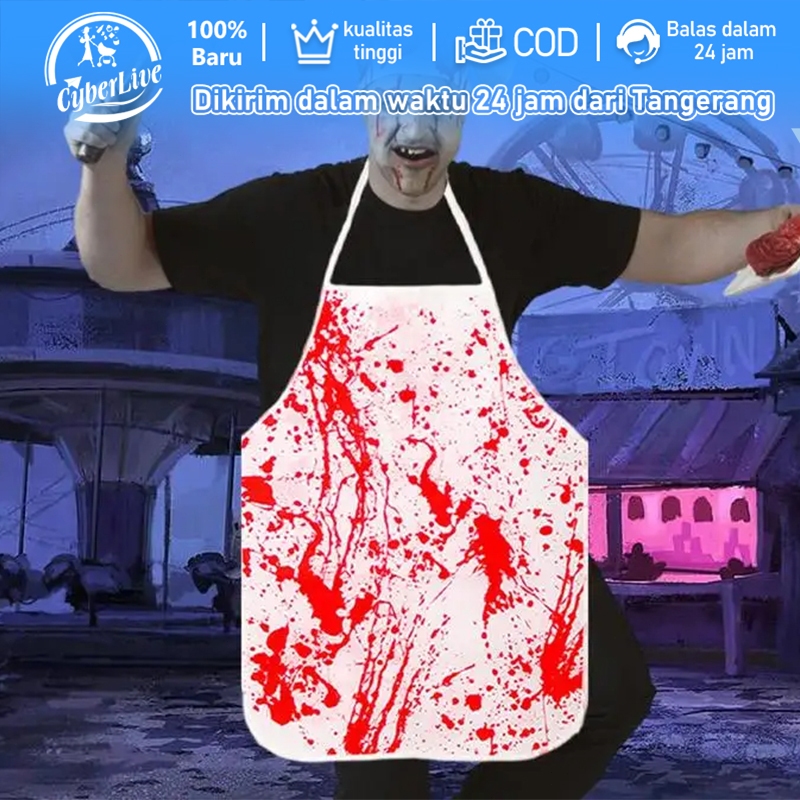 Jual Celemek Apron Darah Blood Horror Apron Untuk Butcher Freddy Jason ...
