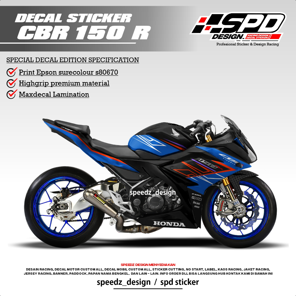 Jual decal stiker cbr 150 r cyber city full body | Shopee Indonesia