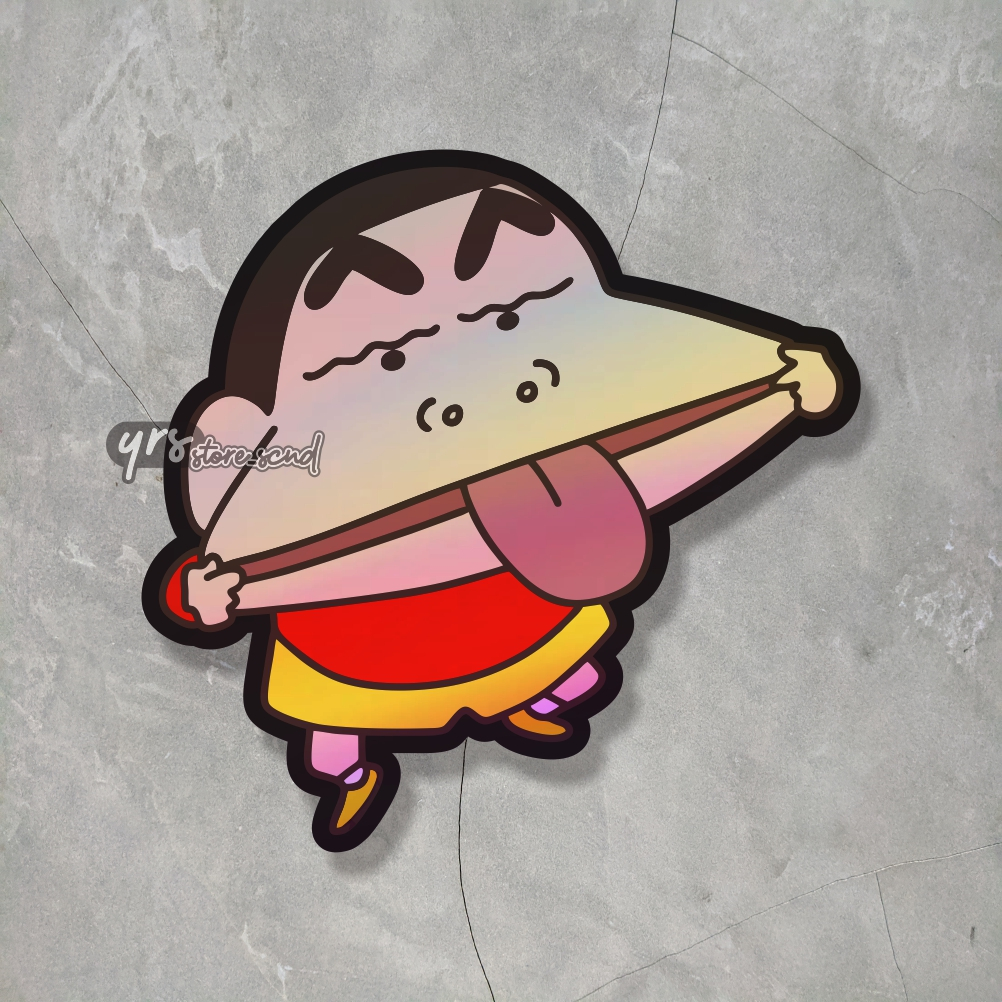 Jual Stiker Hologram Sinchan Ukuran +- 5,6 - 4 cm Sticker case hp ...
