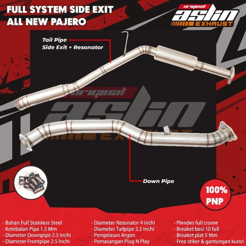Jual SIDE EXIT ALL NEW PAJERO INOVA 2KD INOVA REBORN ASLIN RACING ...