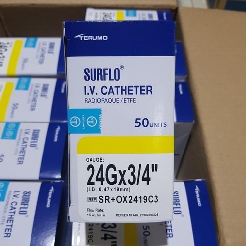 Jual Terumo Surflo IV Catheter 24G / Jarum Infus Surflo / Surflo IV ...