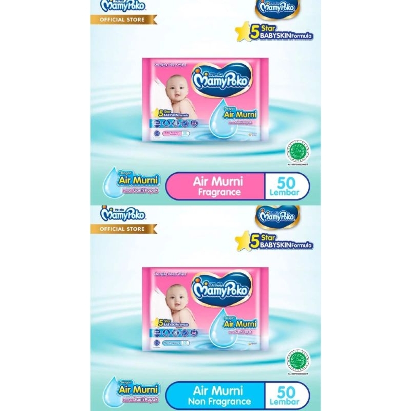 Jual MAMYPOKO TISSUE BASAH AIR MURNI MAMYPOKO BABY WIPES TISU BASAH ...
